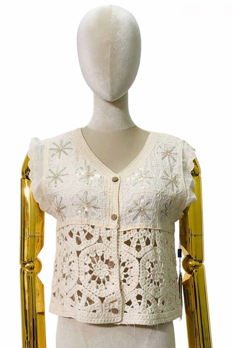 CHALECO DETALLES LENTEJUELA – Sthela & Co